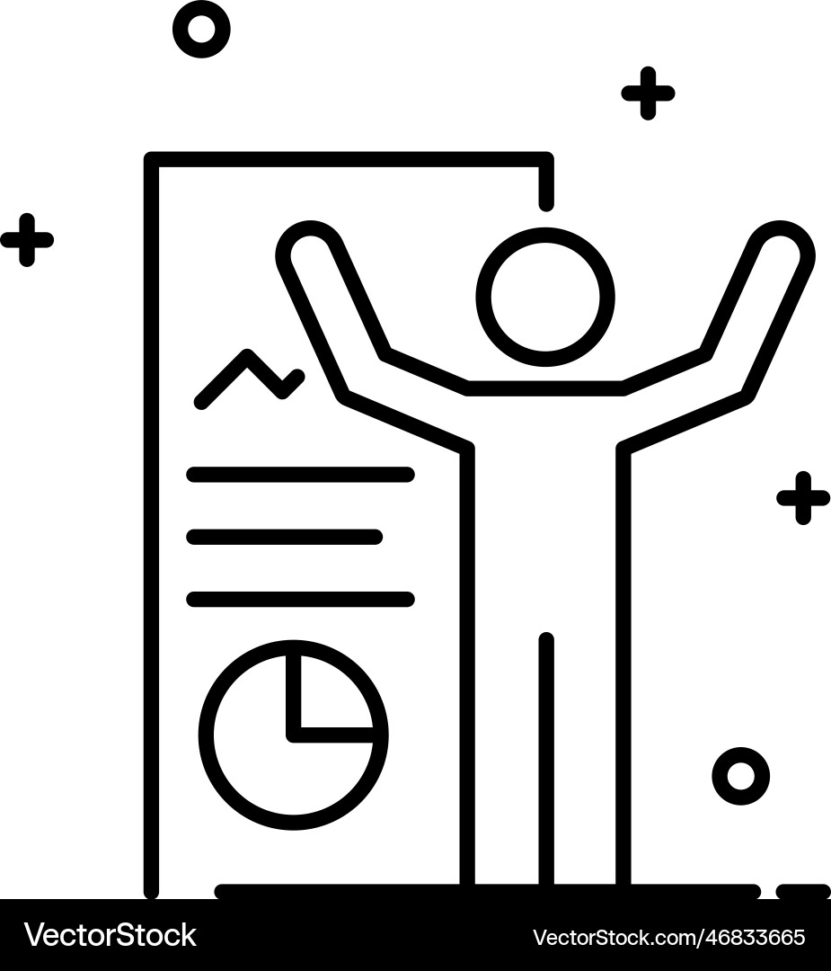 Teacher icon on transparent background outline Vector Image