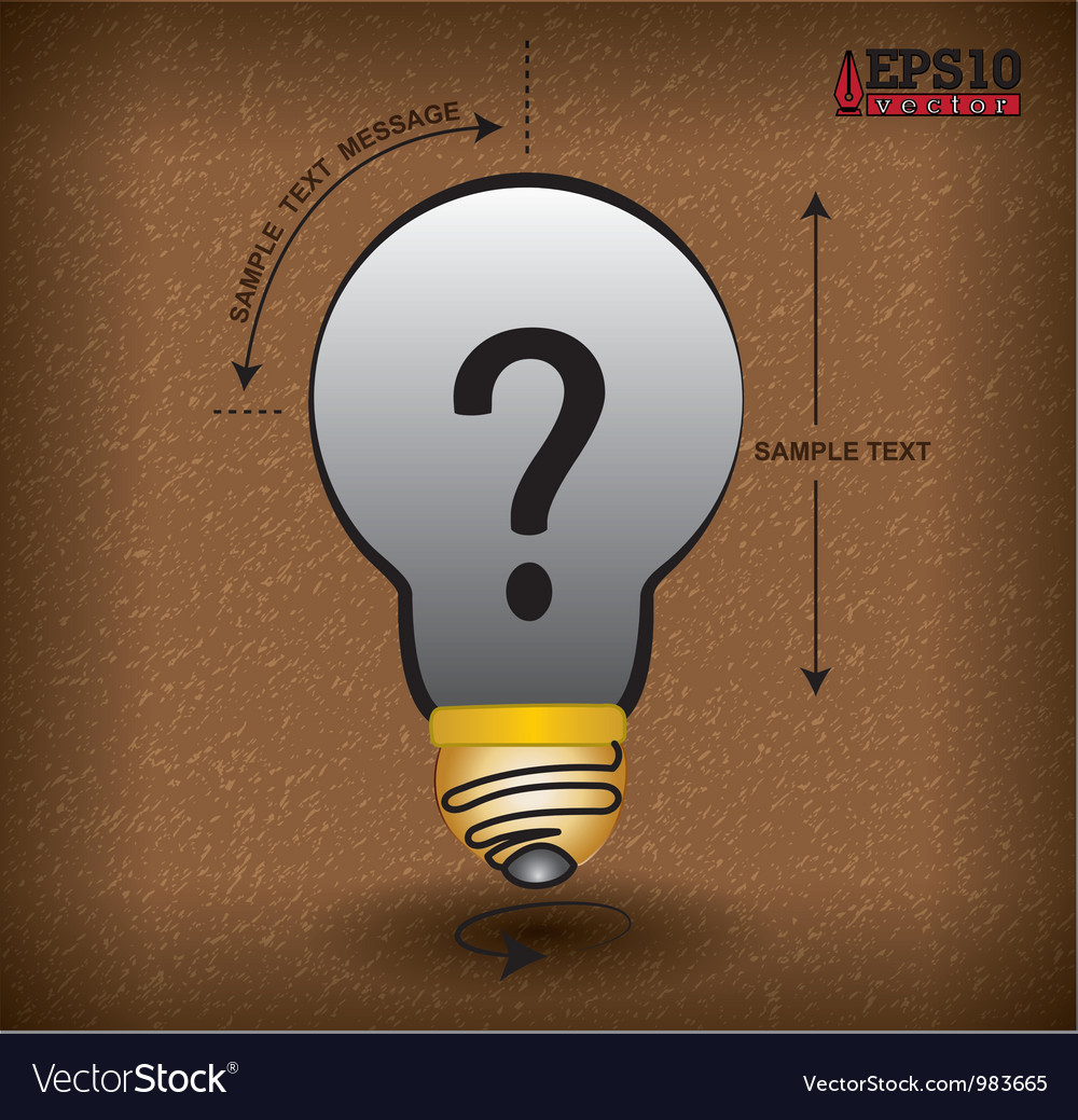 ThinkLight Royalty Free Vector Image - VectorStock
