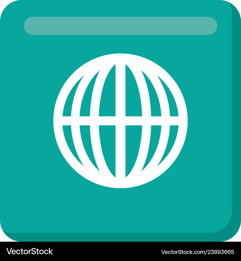 World connection button Royalty Free Vector Image