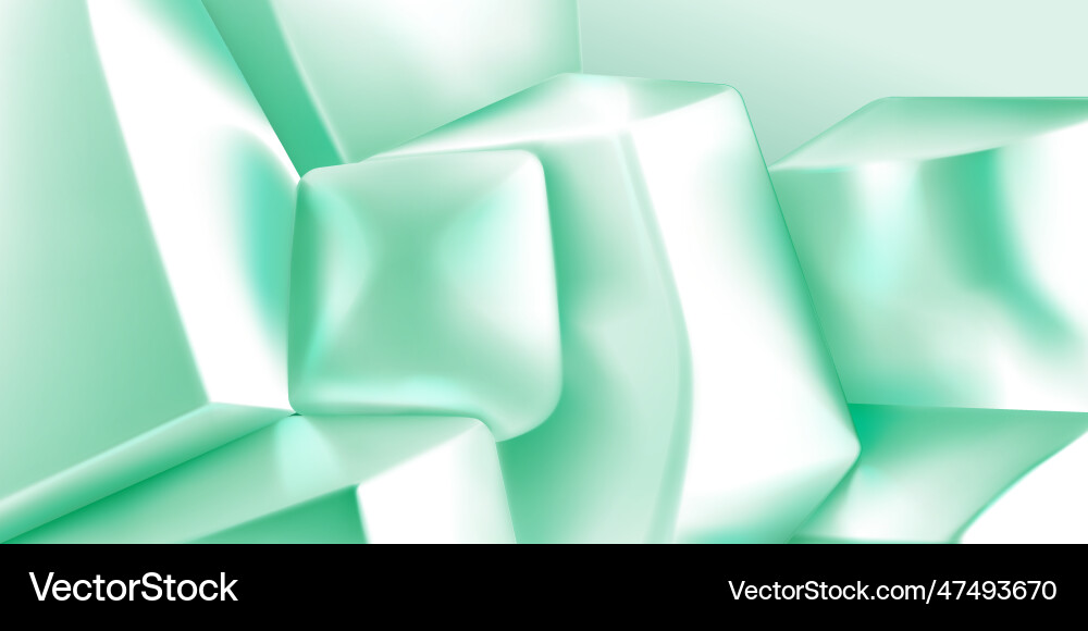 Abstract background of 3d shapes Royalty Free Vector Image