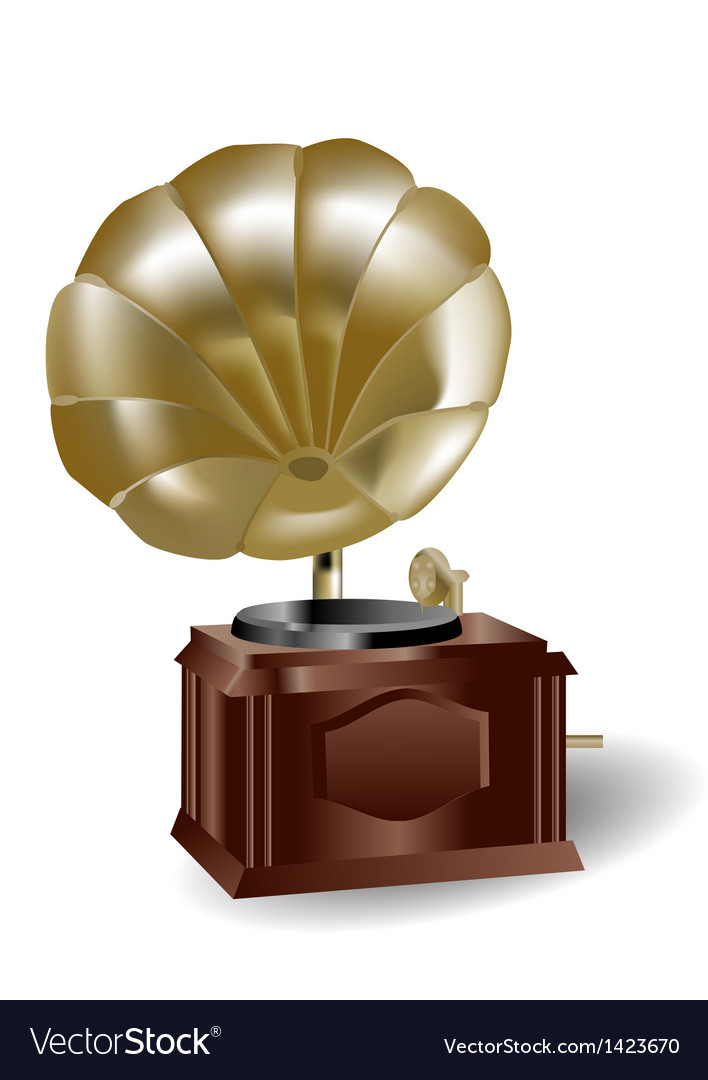 Antique gramophone Royalty Free Vector Image - VectorStock Antique gramophone Royalty Free Vector Image - VectorStock