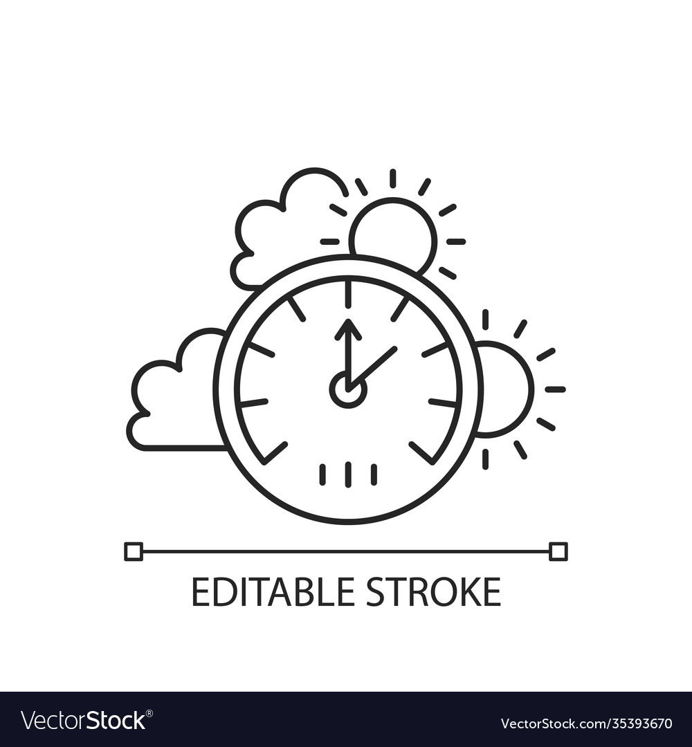 Barometer linear icon Royalty Free Vector Image