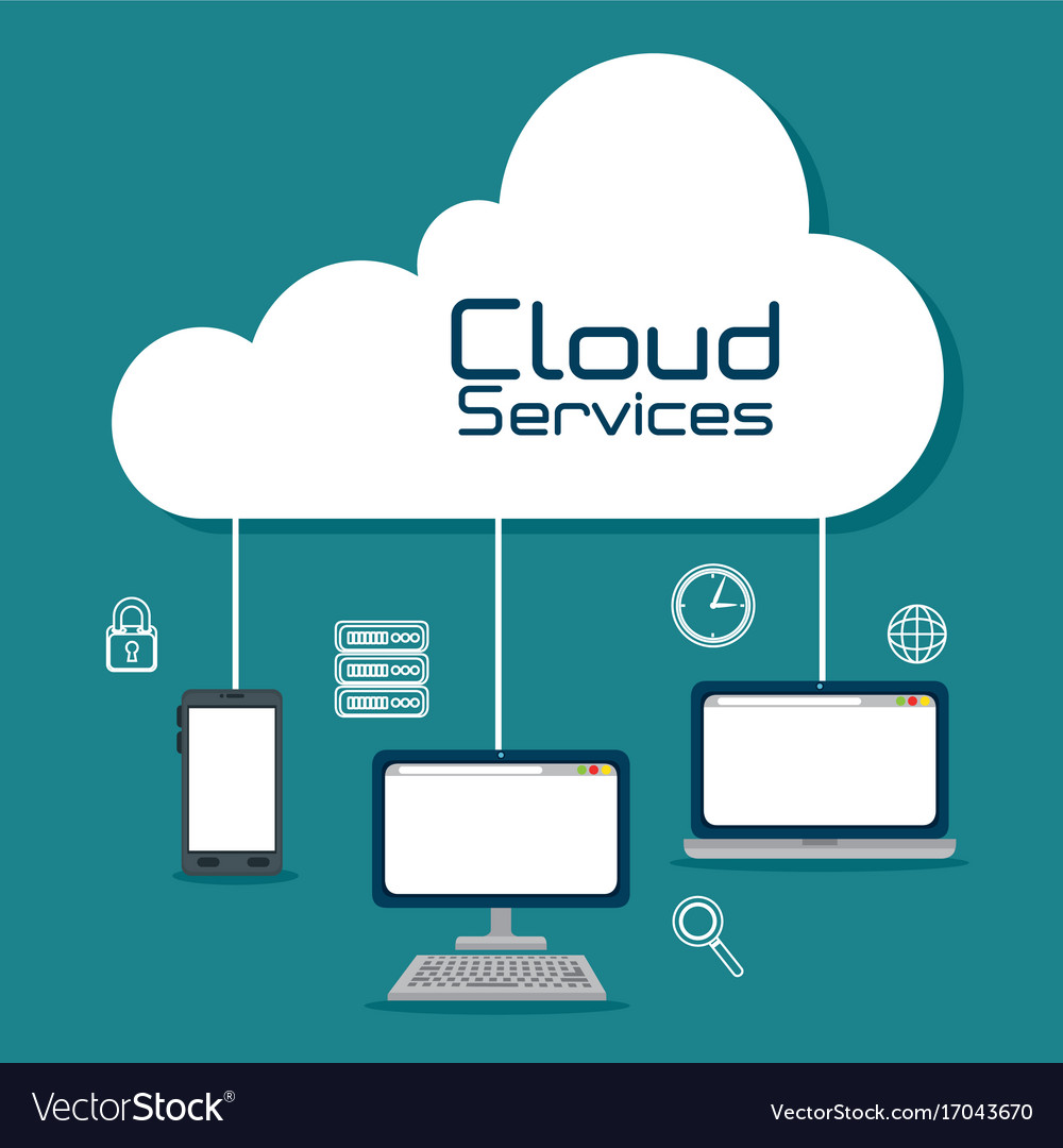Cloud services design Royalty Free Vector Image