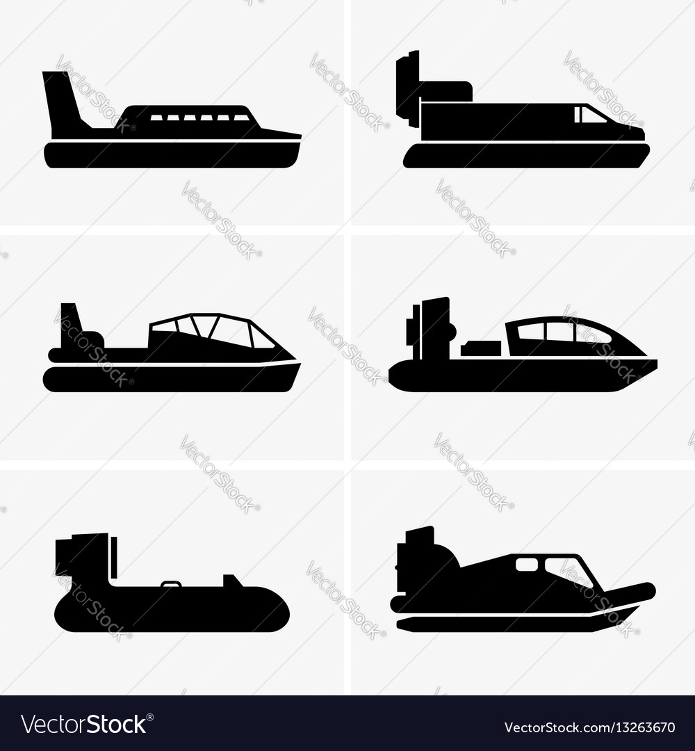 Hovercrafts Royalty Free Vector Image - VectorStock