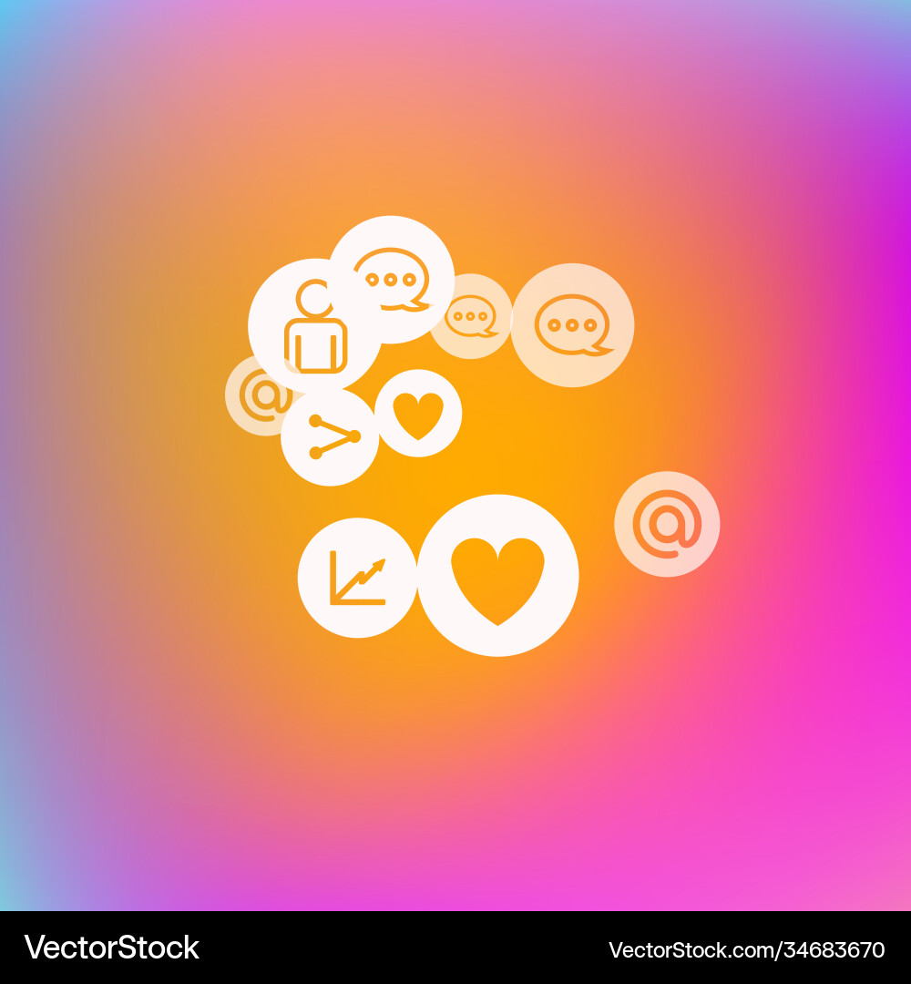 Social media marketing communication networking Vector Image
