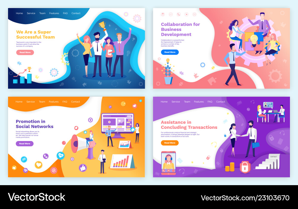 Successful team collaboration and business Vector Image