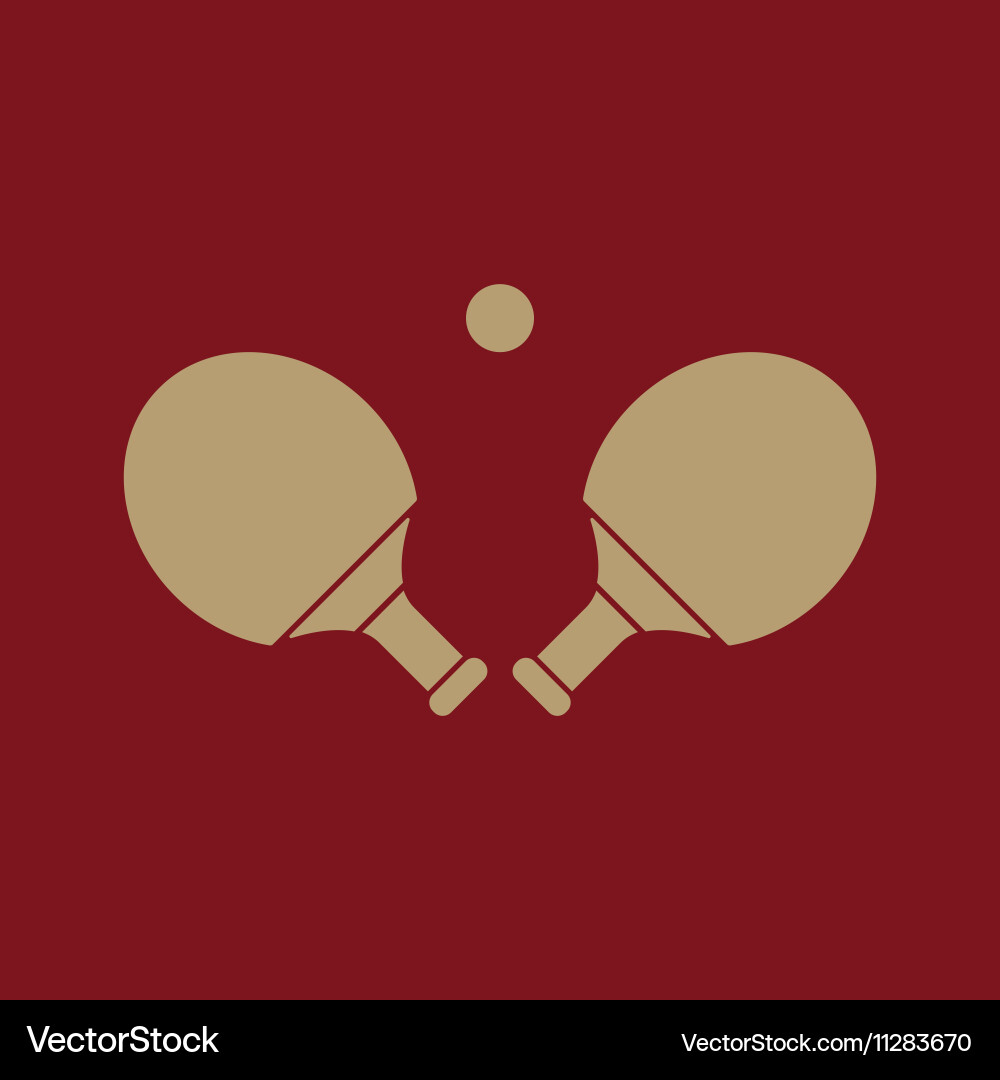 Table tennis icon ping pong symbol flat Royalty Free Vector