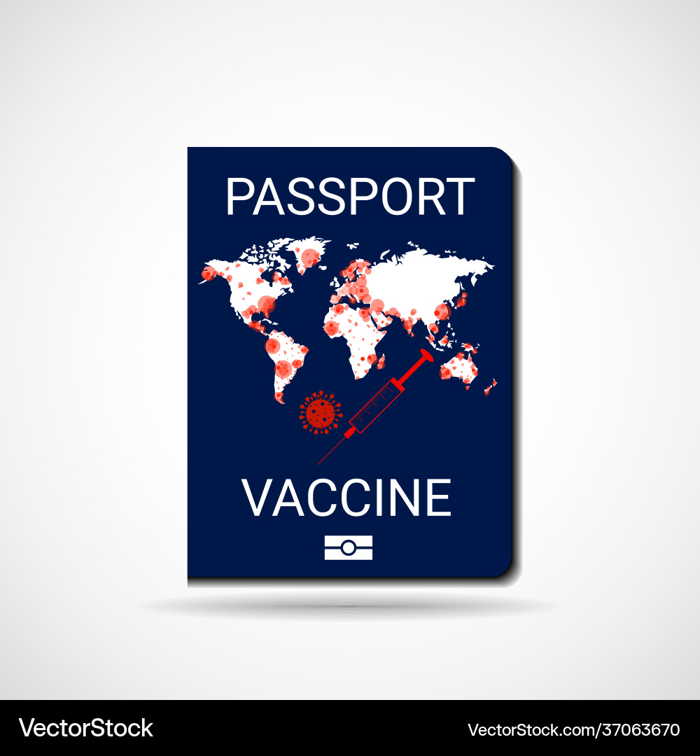 Vaccine passport id from Royalty Free Vector Image