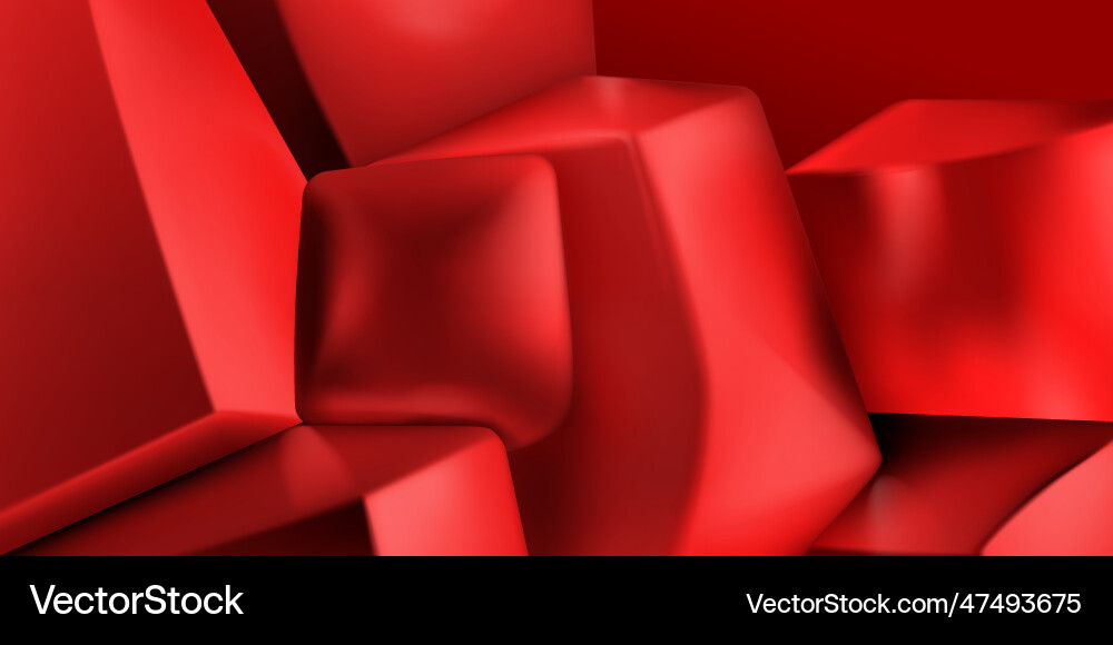 Abstract background of 3d shapes Royalty Free Vector Image