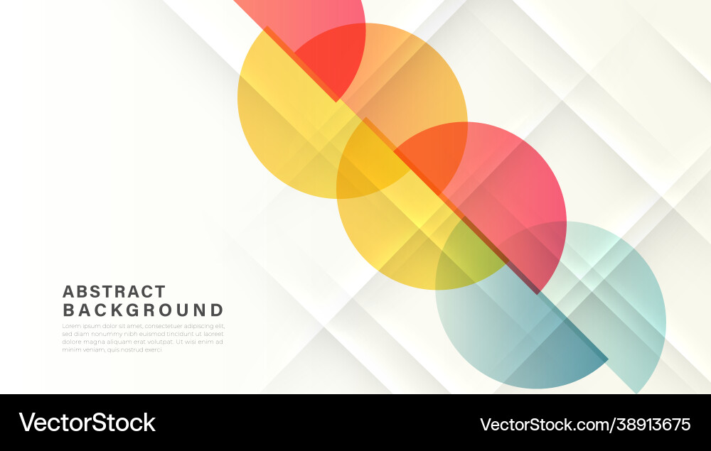 Abstract colorful half circles geometric shapes Vector Image