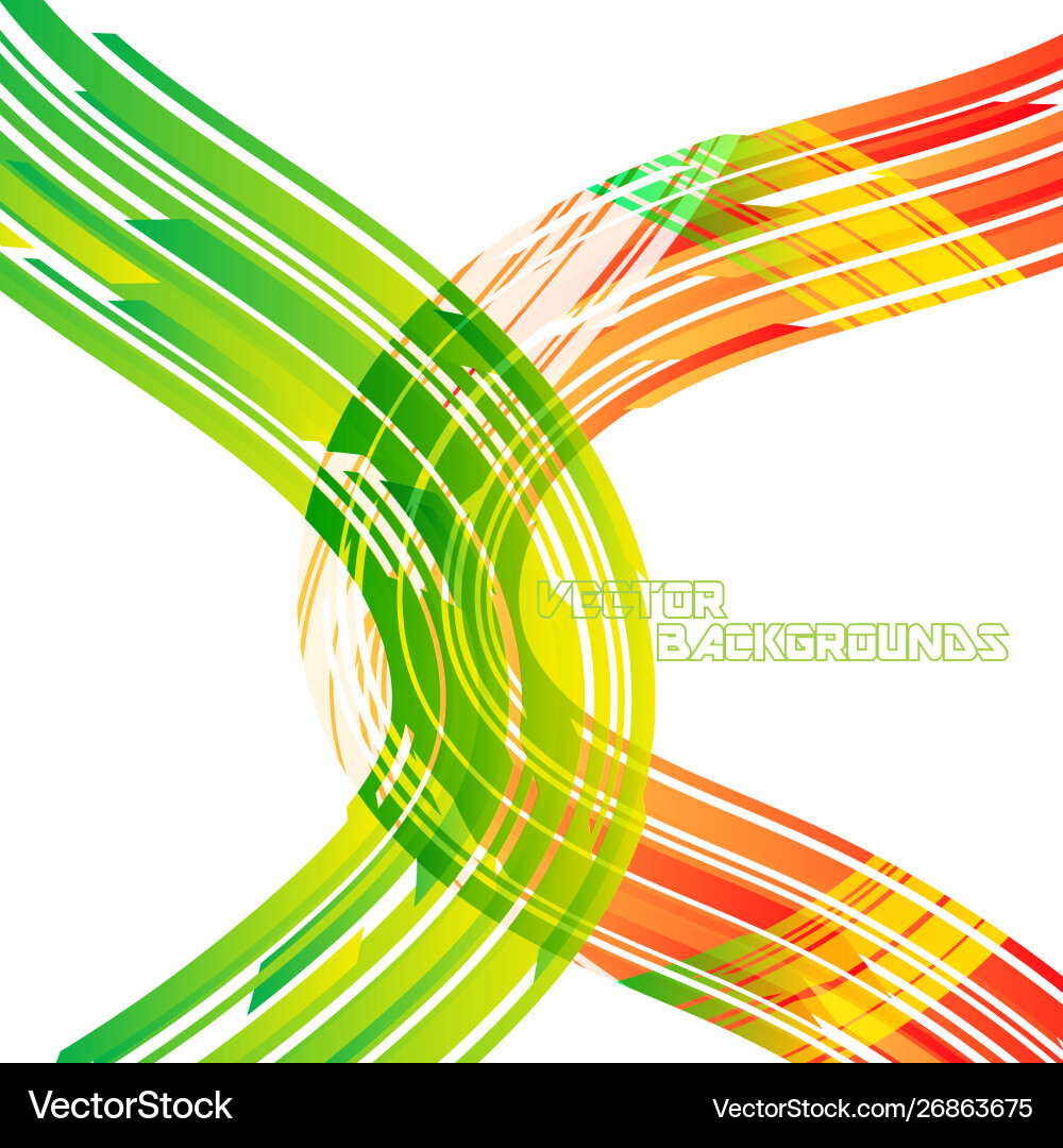 Abstract colors curved motion on a white Vector Image