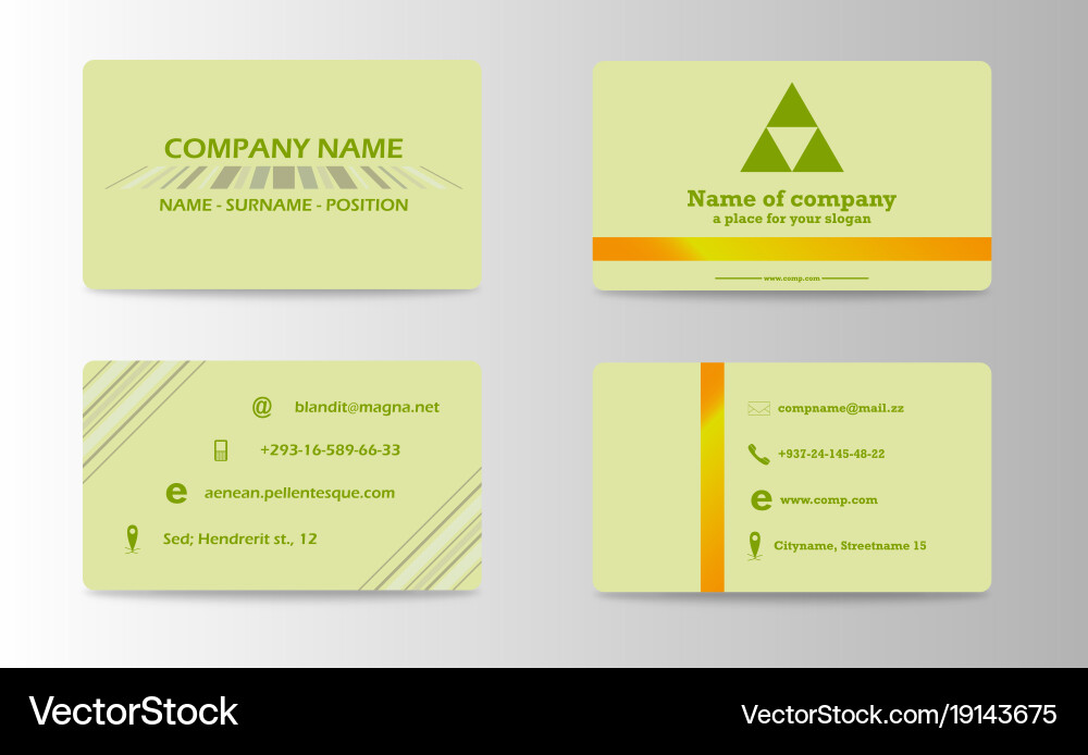 Business card design for print Royalty Free Vector Image