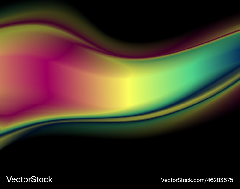 Colorful flowing chromatic holographic dynamic Vector Image