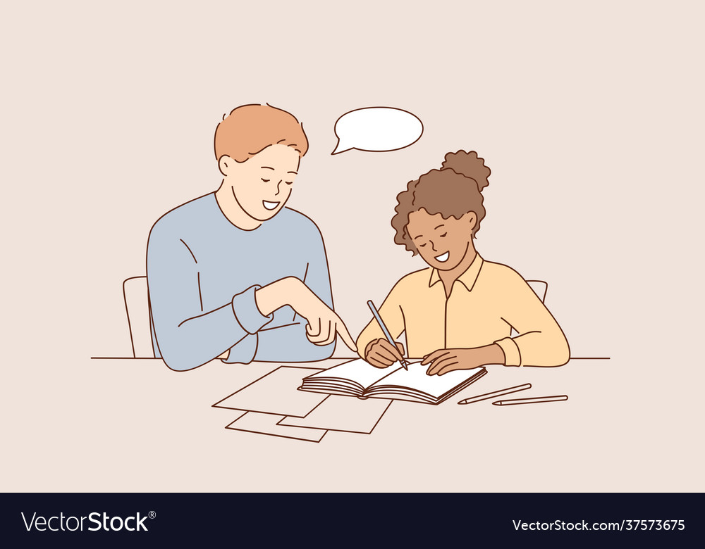 Educational process learning concept Royalty Free Vector