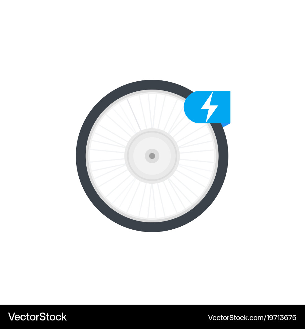 Electric bike wheel Royalty Free Vector Image - VectorStock