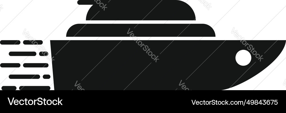 Fast speed boat icon simple race high run Vector Image
