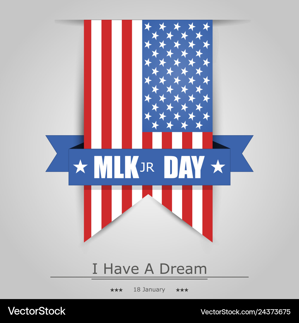 Martin luther king day banner with a grey Vector Image
