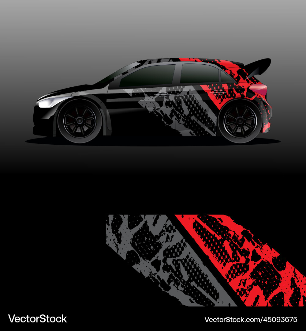 Rally Car Stickers Graphics Race Car Stickers Stock Illustrations