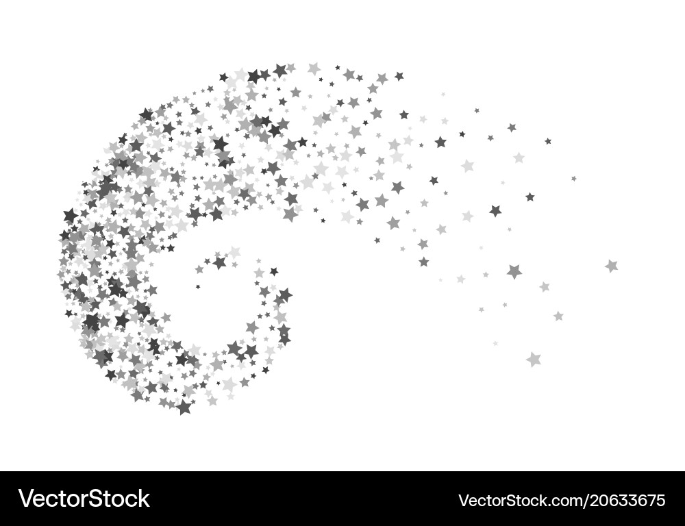 Stars twisted in swirl or vortex Royalty Free Vector Image
