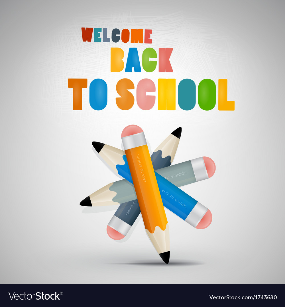 Colorful back to school theme Royalty Free Vector Image