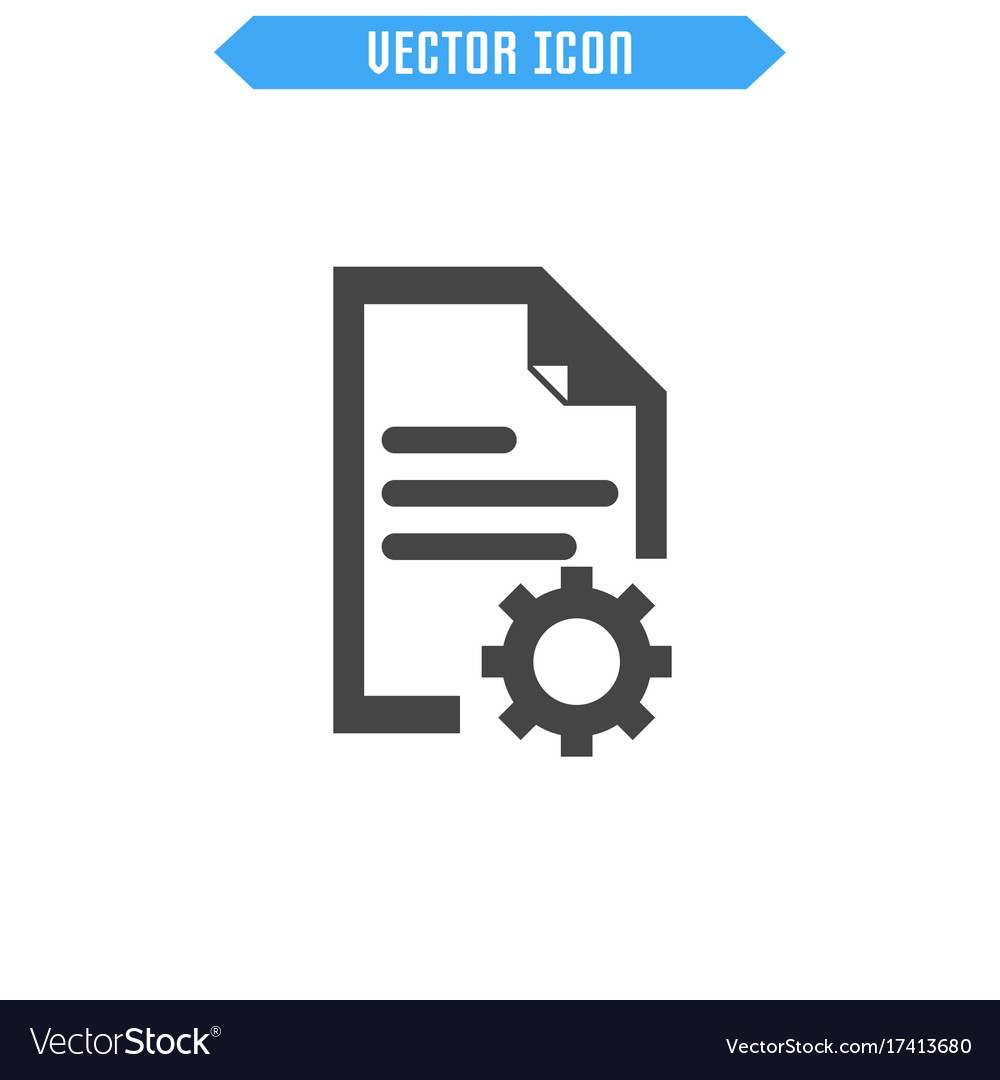 Document icon flat icon Royalty Free Vector Image