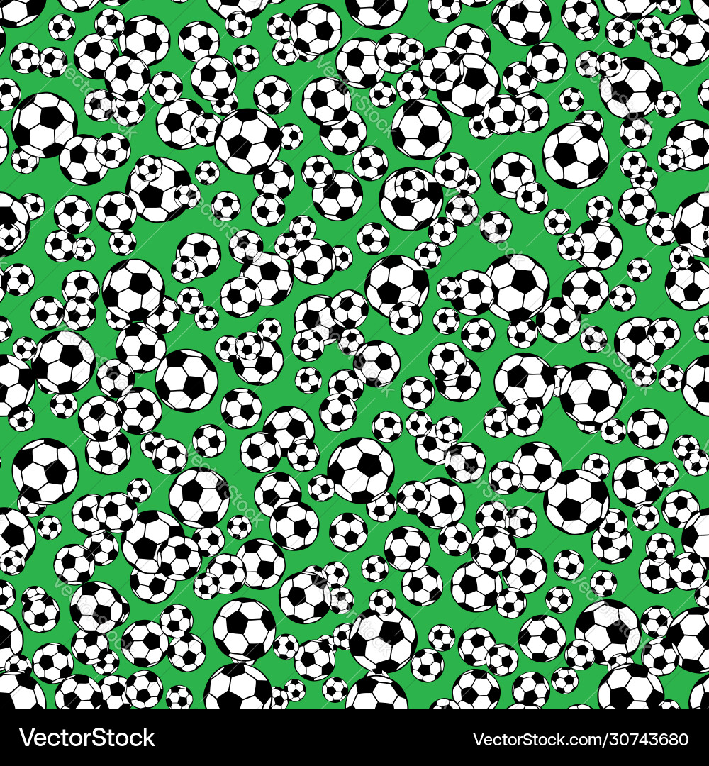 Football soccer balls seamless pattern Royalty Free Vector