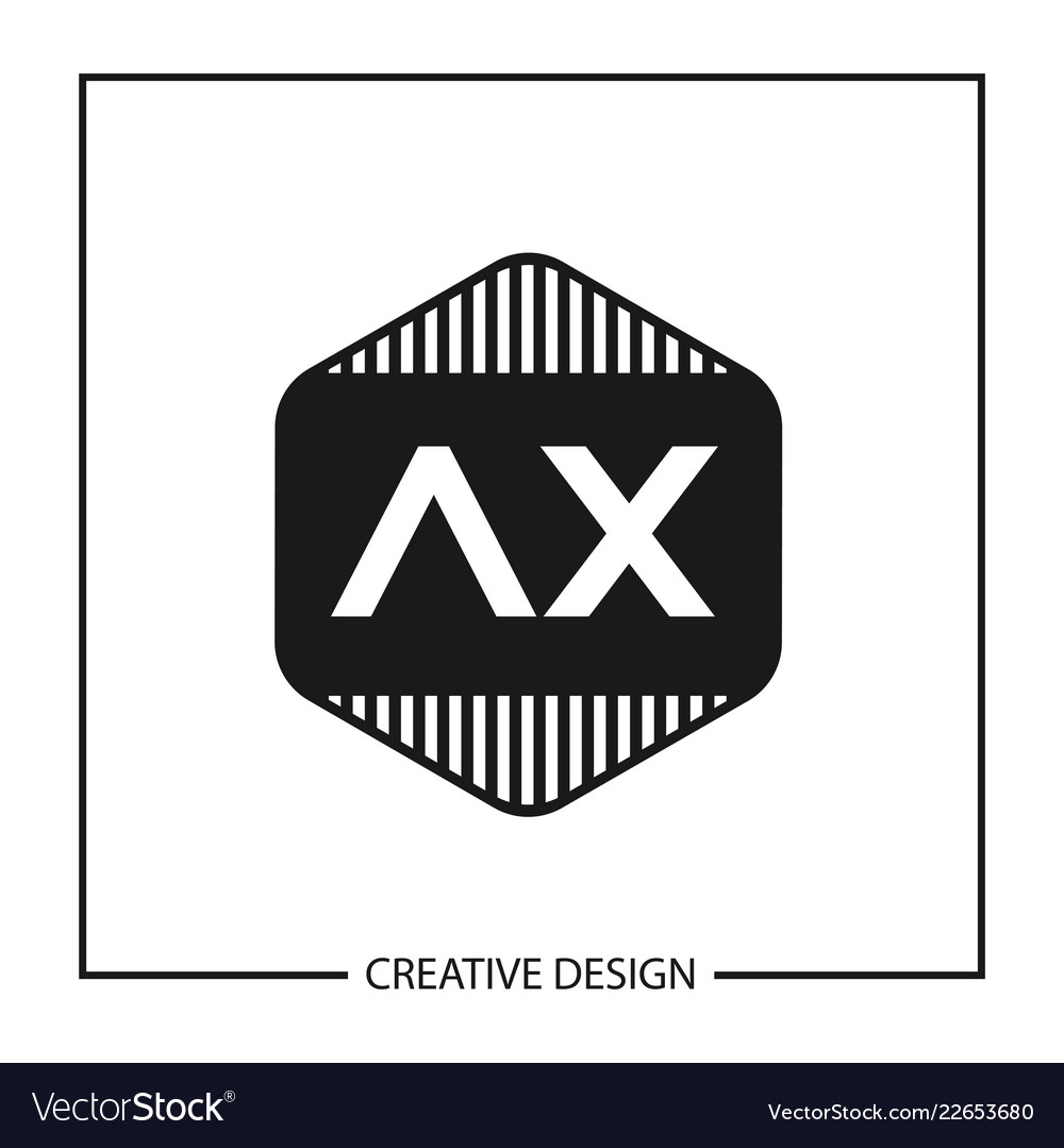 Initial letter ax logo template design Royalty Free Vector