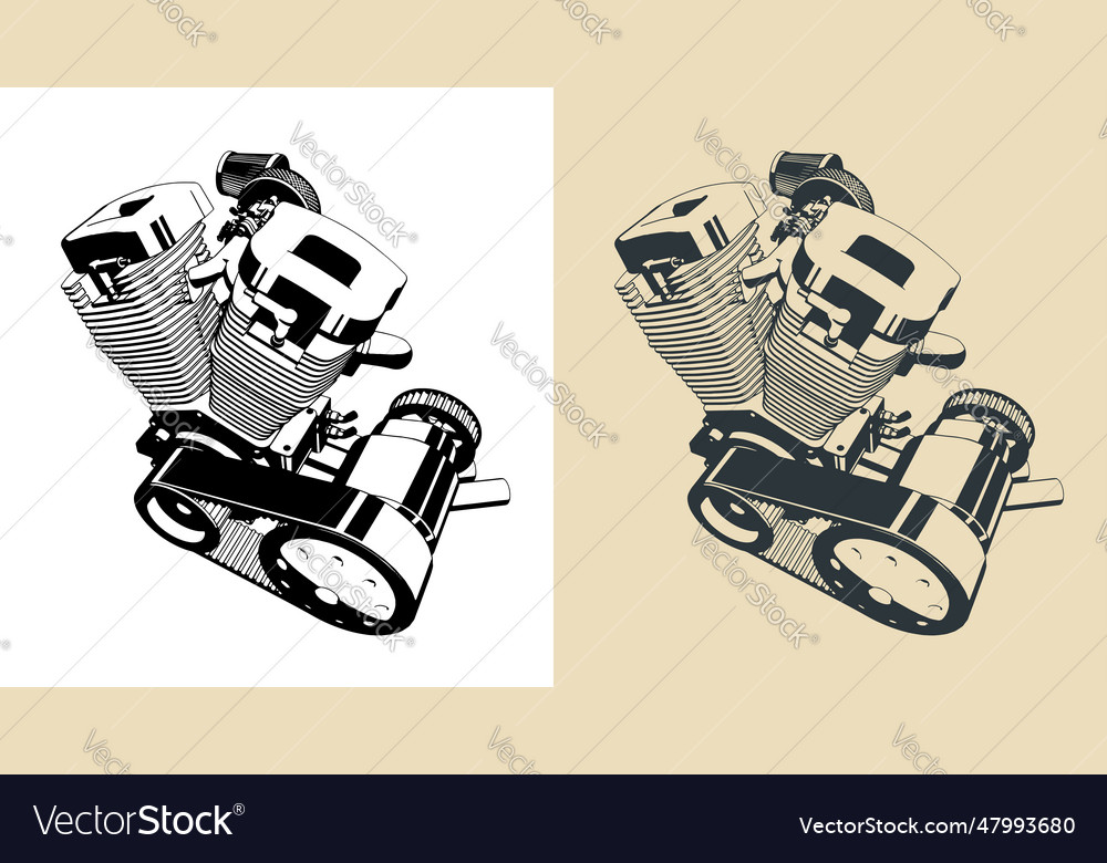 Motorcycle engine Royalty Free Vector Image - VectorStock