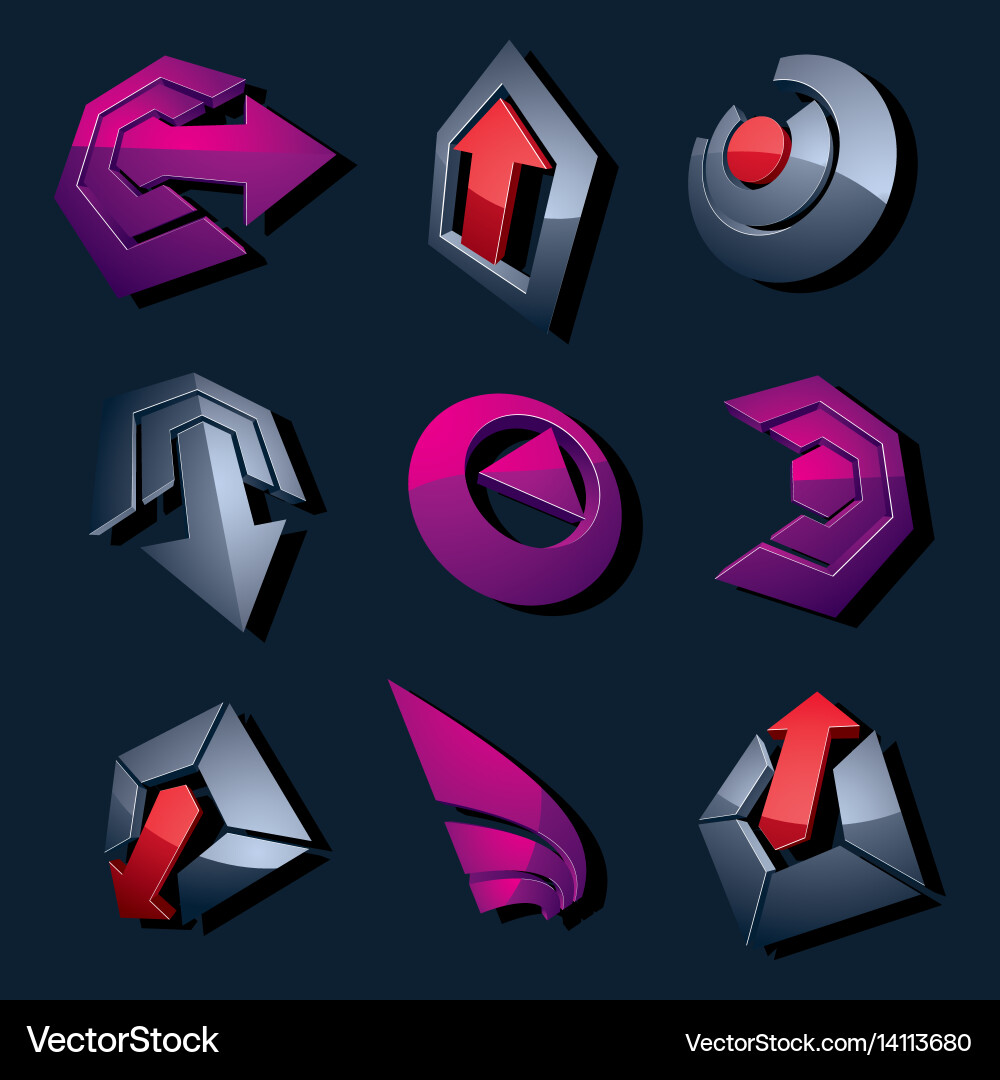 Multimedia signs collection isolated on black Vector Image