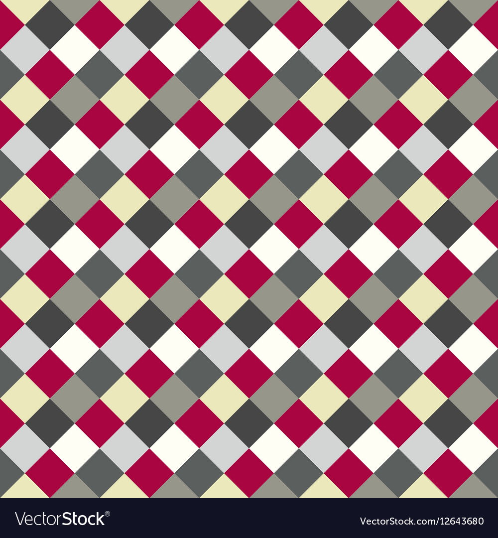 Seamless geometric checked pattern diagonal Vector Image