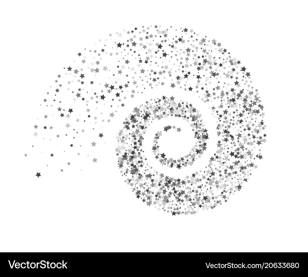 Stars twisted in swirl or vortex Royalty Free Vector Image