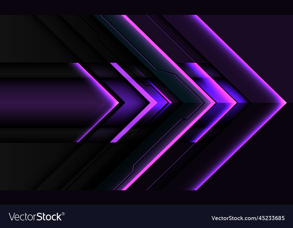 Abstract purple metallic arrow black line cyber Vector Image Abstract purple metallic arrow black line cyber Vector Image