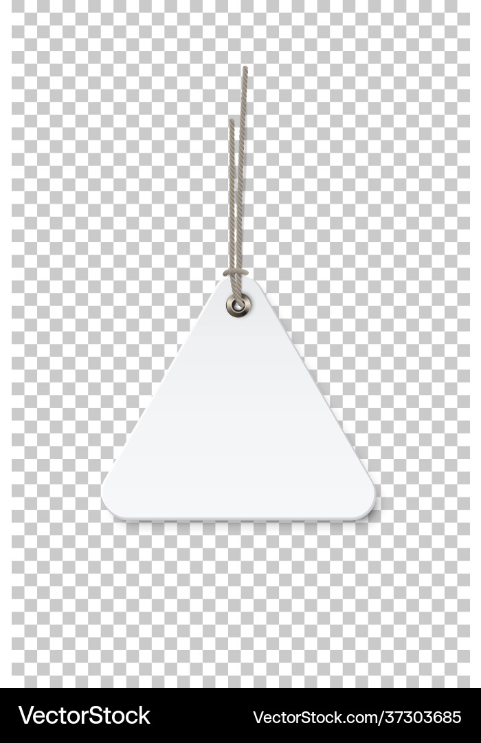 Blank white paper price tag isolated Royalty Free Vector