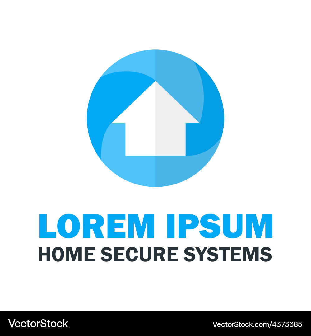 Blue house logo Royalty Free Vector Image - VectorStock