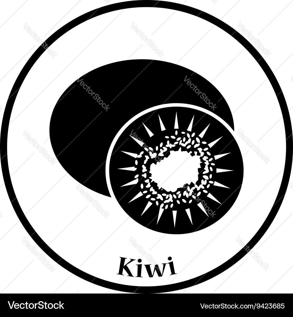 Icon of kiwi Royalty Free Vector Image - VectorStock