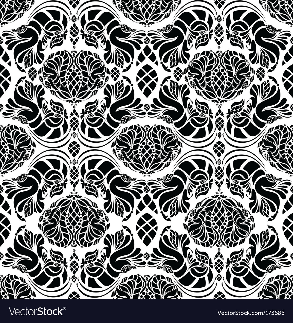 Ornate seamless pattern Royalty Free Vector Image