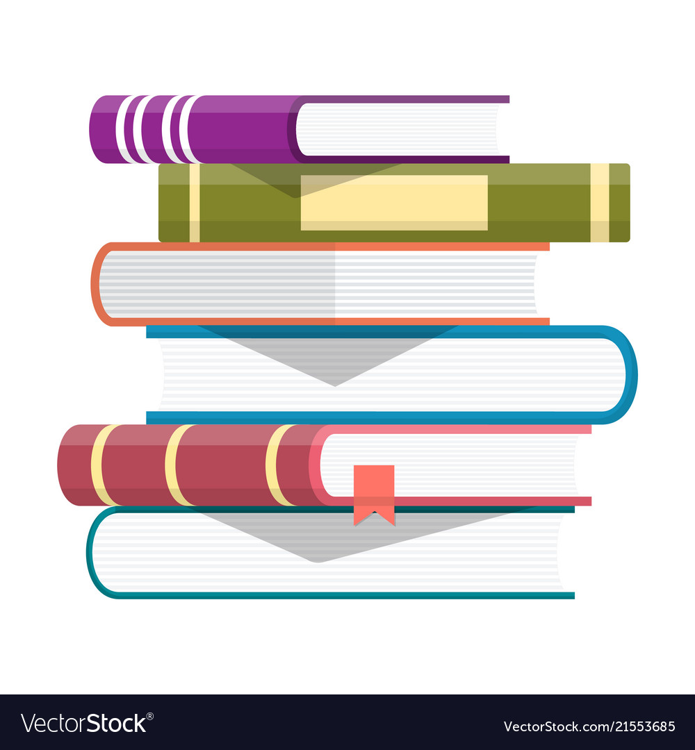 Pile books Royalty Free Vector Image - VectorStock