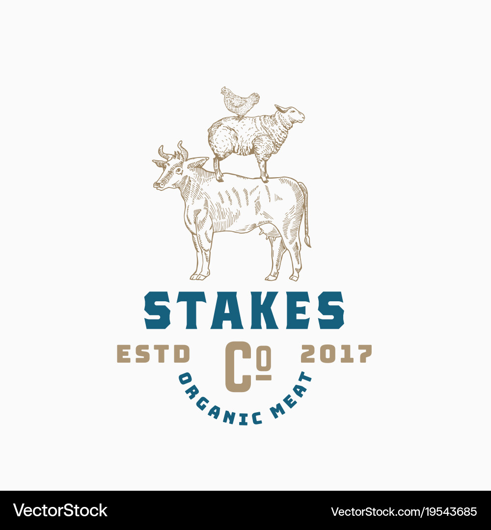 Stakes company abstract sign symbol Royalty Free Vector