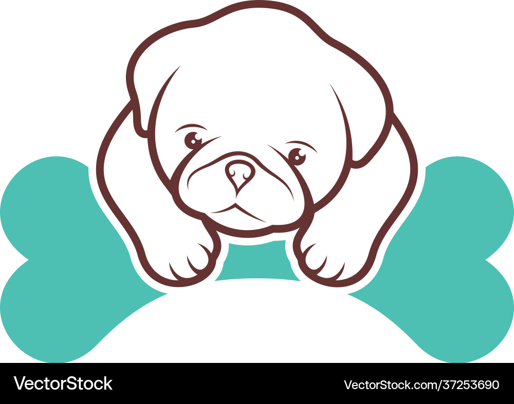 Bone dog logo design creative dog logo design Vector Image