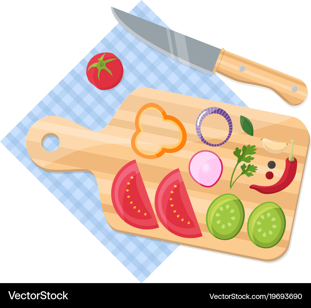Cooking food concept natural vegetables Royalty Free Vector