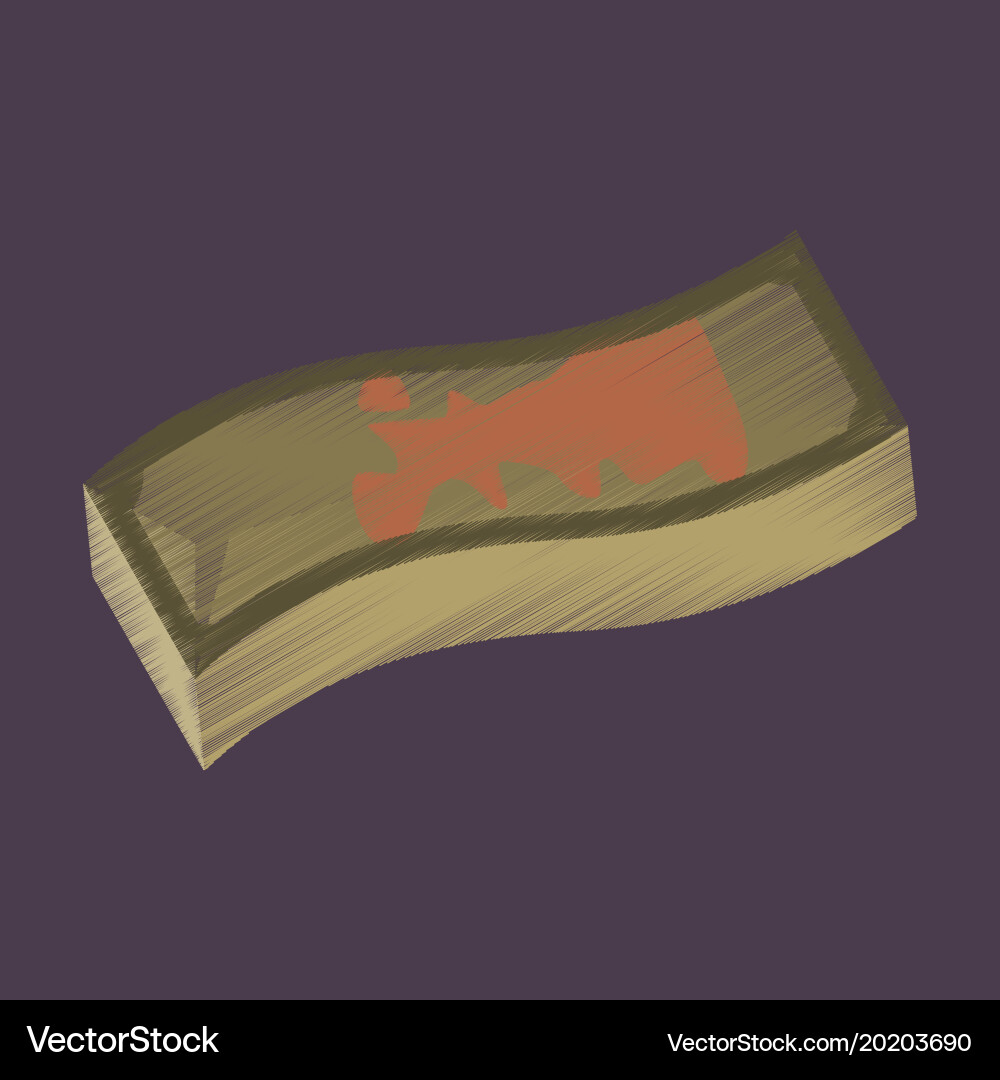 Flat shading style icon dirty money Royalty Free Vector