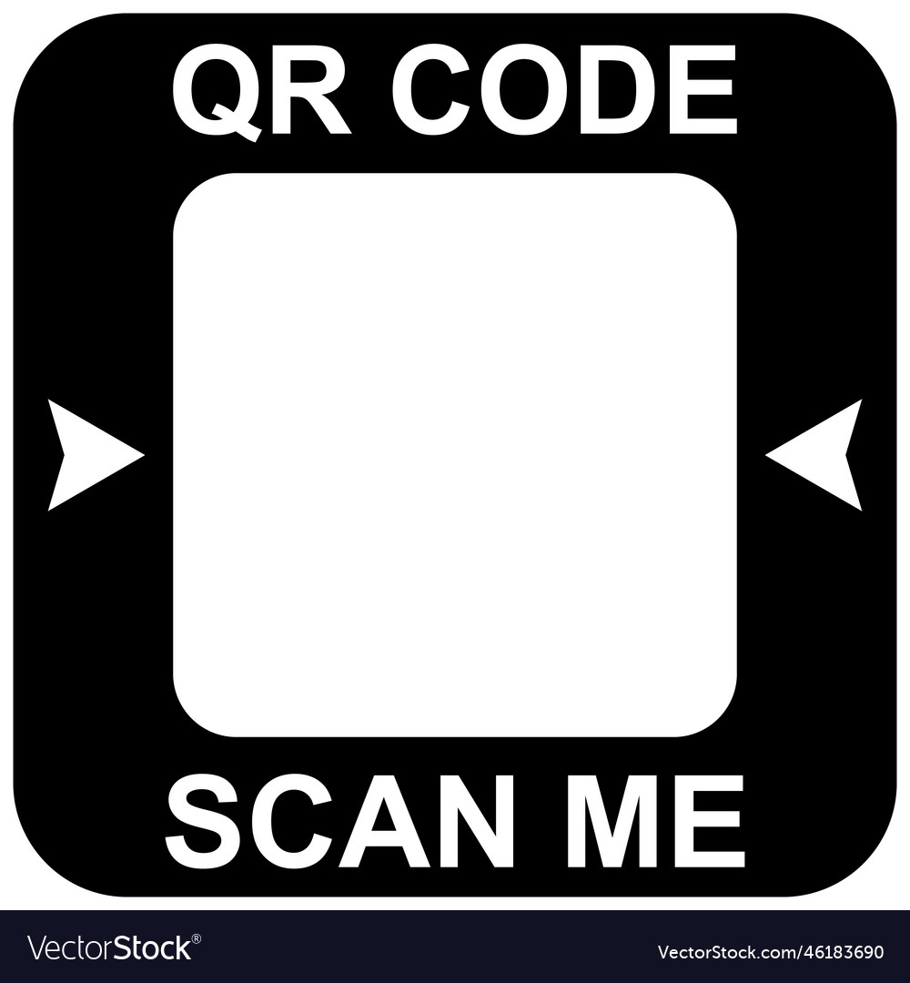 Scan me qr code arrow logo mockup scanner Vector Image