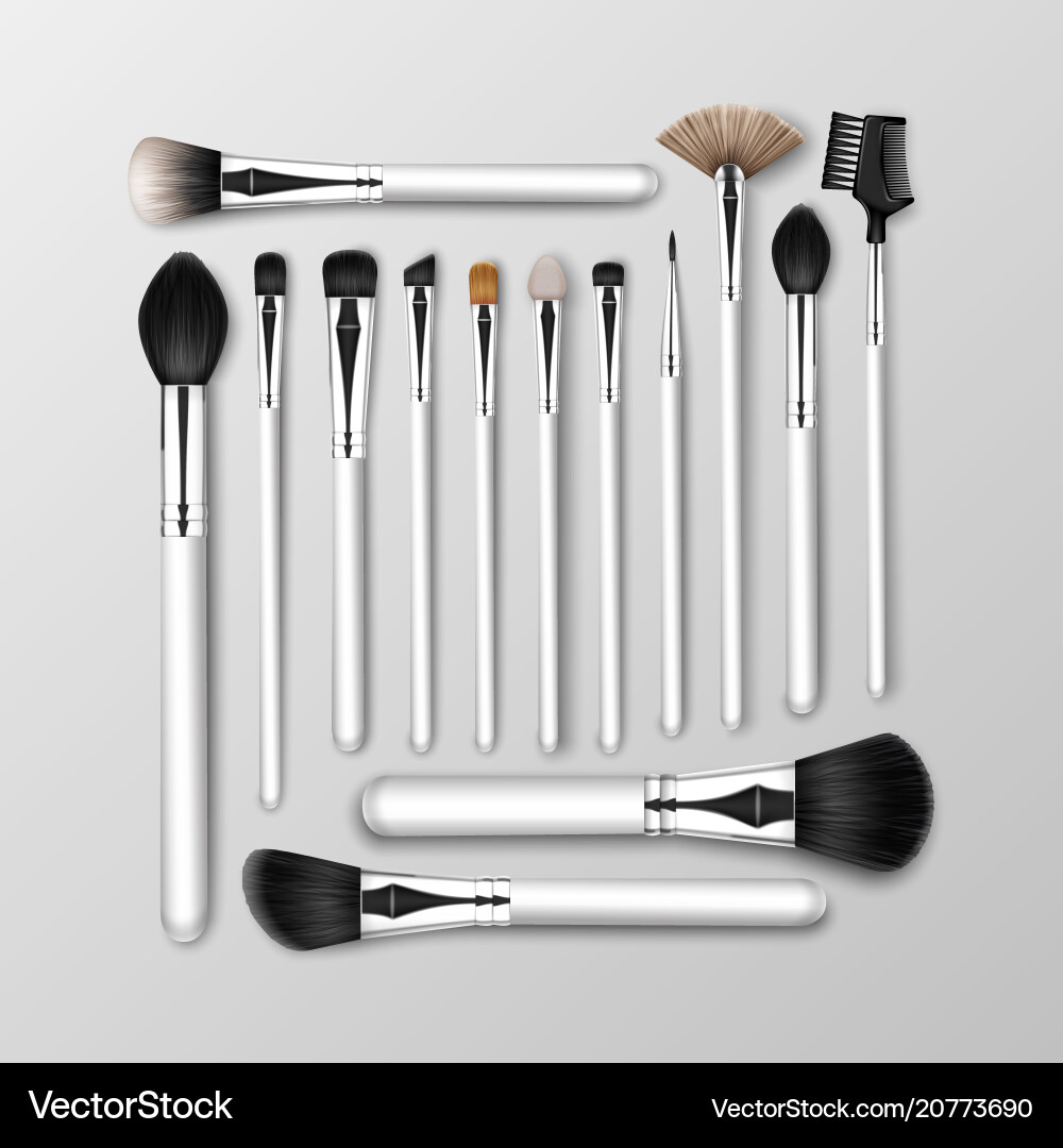 Set of black clean professional makeup Royalty Free Vector