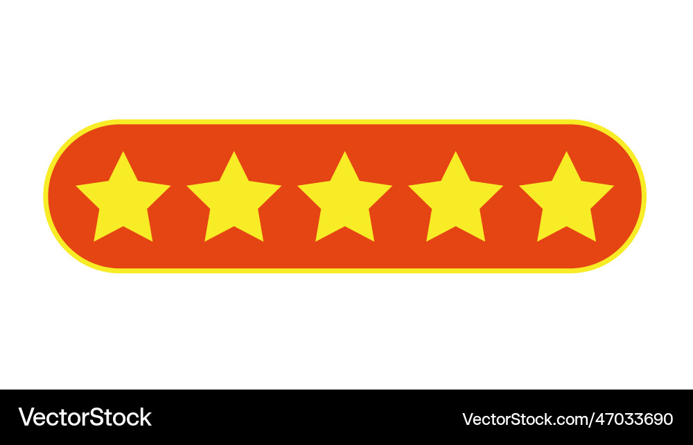 Star icon yellow isolated five stars customer Vector Image