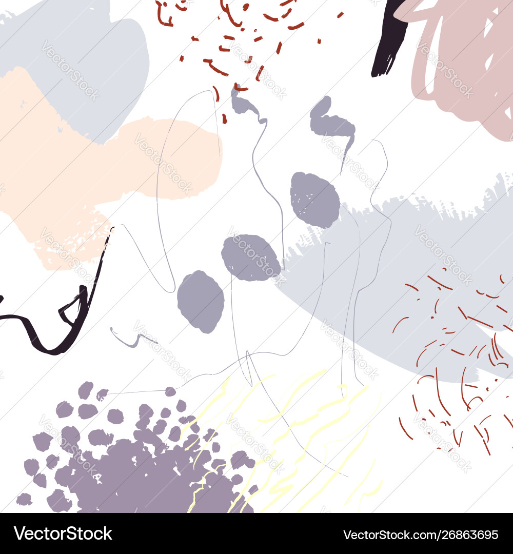 Abstract pattern with grey peach and red Vector Image