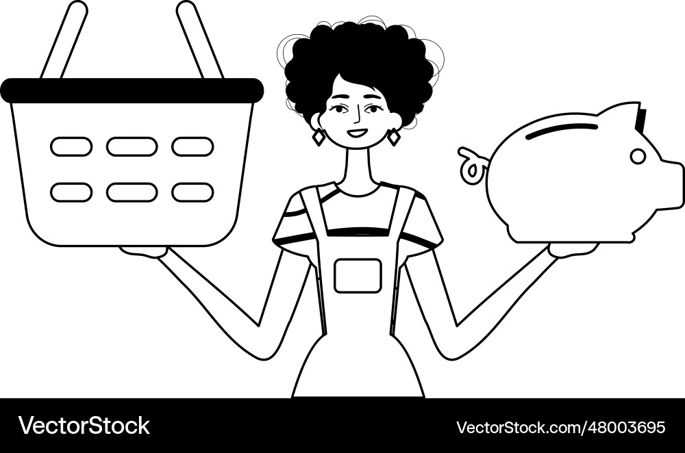 Daughter is holding a hoggish surfeit share save Vector Image