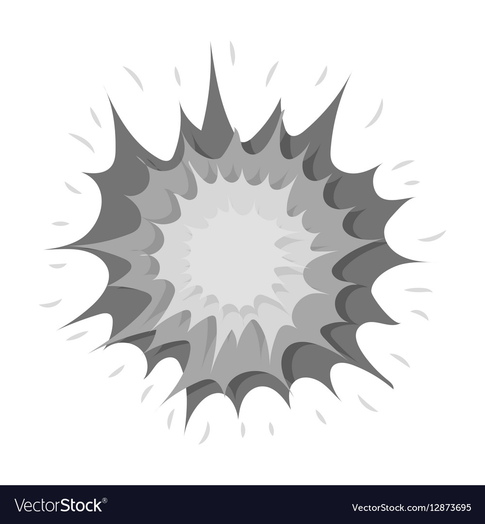 Explosion icon in monochrome style isolated Vector Image