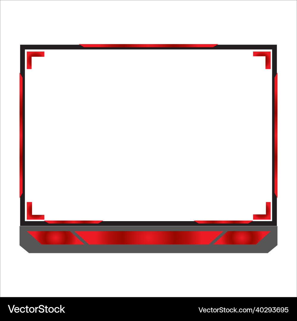 Gaming overlay for gamers red shade Royalty Free Vector