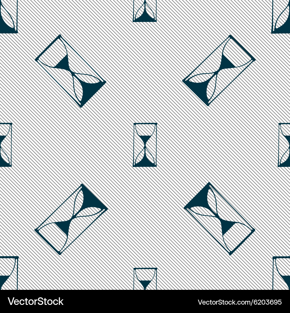 Hourglass sign icon sand timer symbol seamless Vector Image