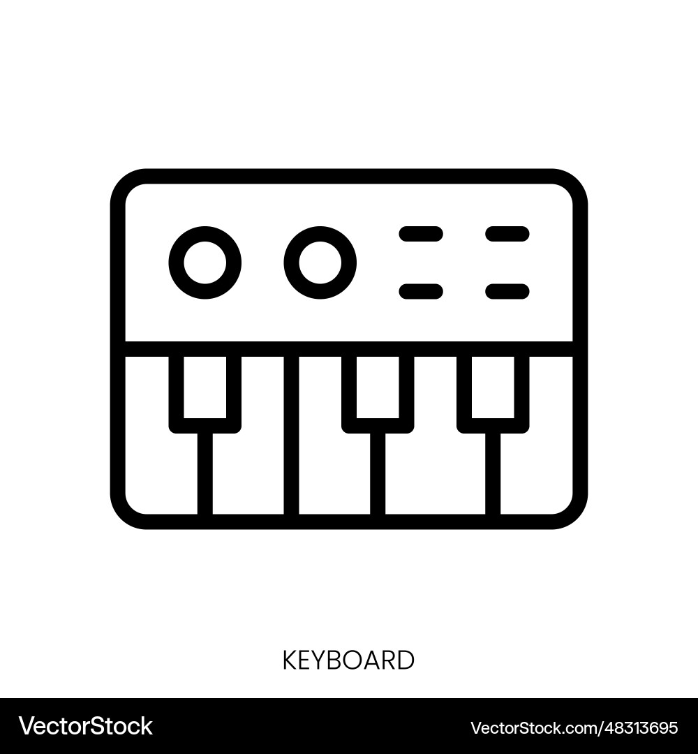 Keyboard icon line art style design isolated Vector Image